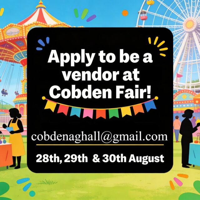 Why not come and be a vendor at the Cobden Fair! Join us for a vibrant ...